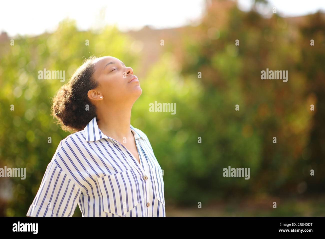 Portrait of woman in breathing therapy hi-res stock photography and ...