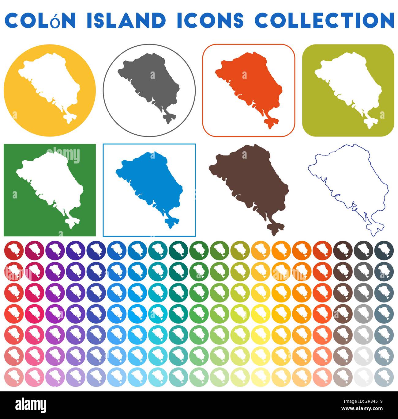 Colon island travel map hi-res stock photography and images - Alamy