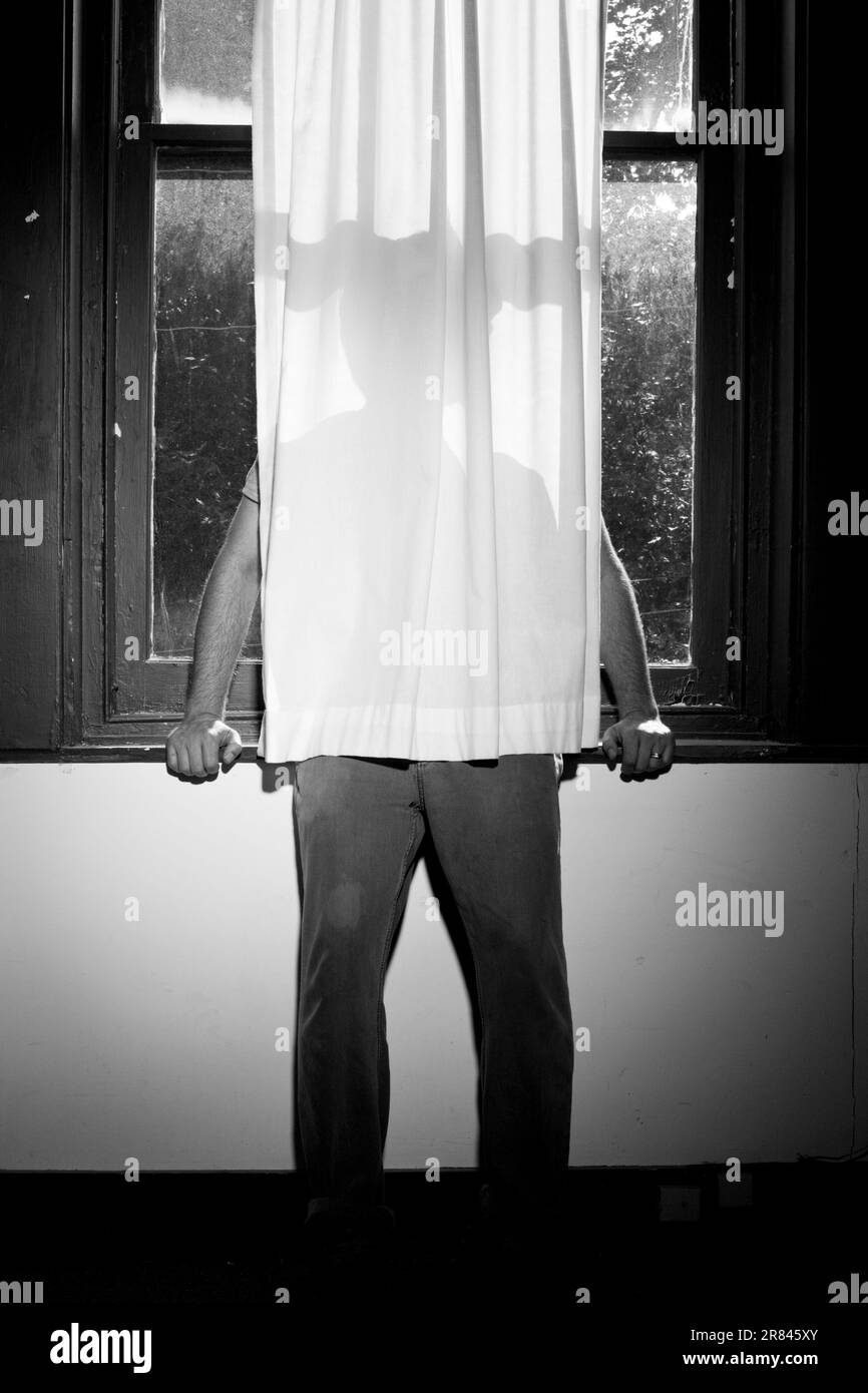 Curtain Black and White Stock Photos & Images - Alamy