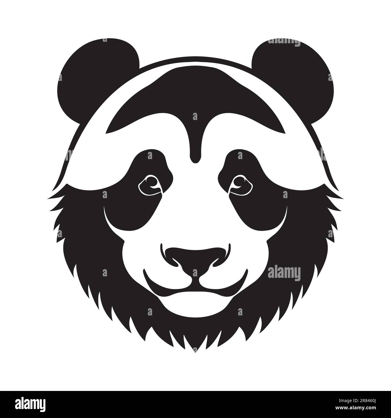 Black and white panda logo Black and White Stock Photos & Images - Alamy
