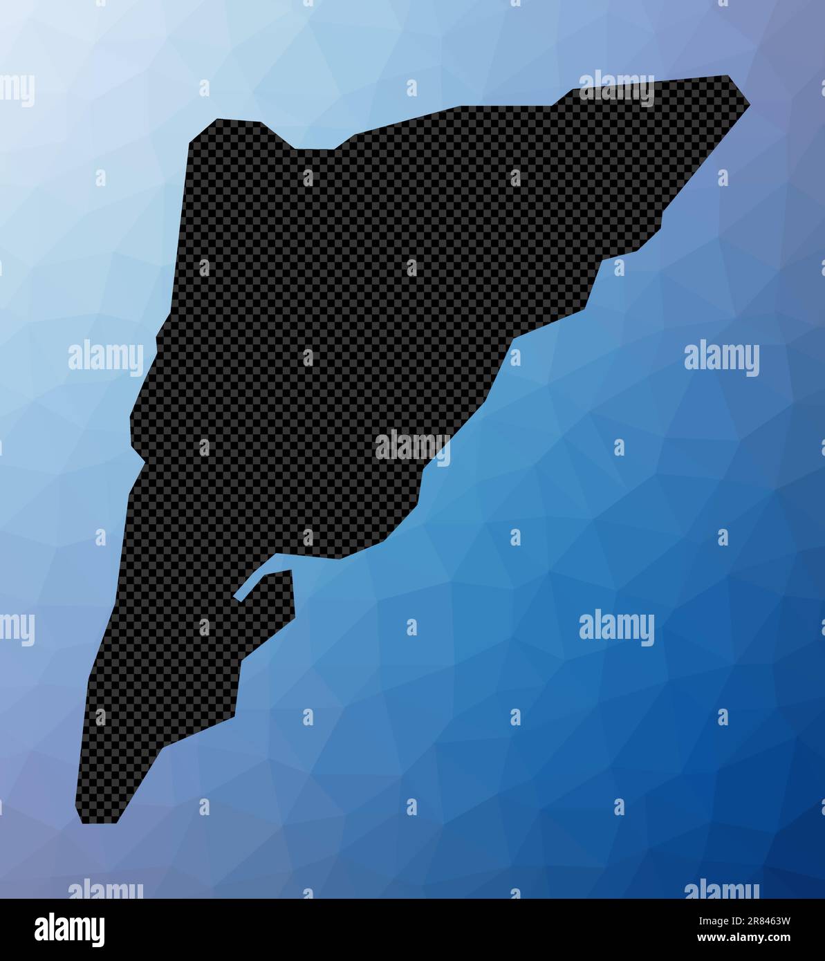 Salt Cay, Turks Islands geometric map. Stencil shape of Salt Cay, Turks ...