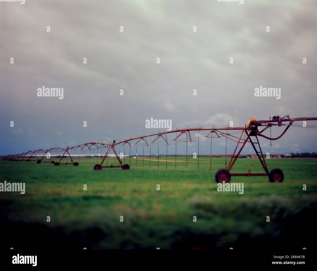 Irrigation system is configured to move in a straight line, this will ...