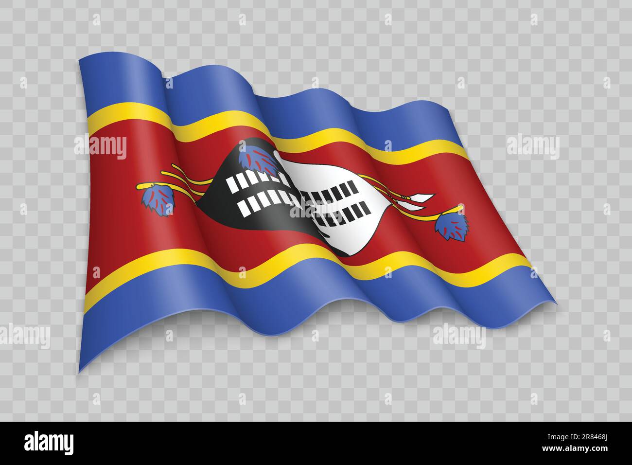 3D Realistic waving Flag of Eswatini on transparent background Stock Vector Image & Art - Alamy
