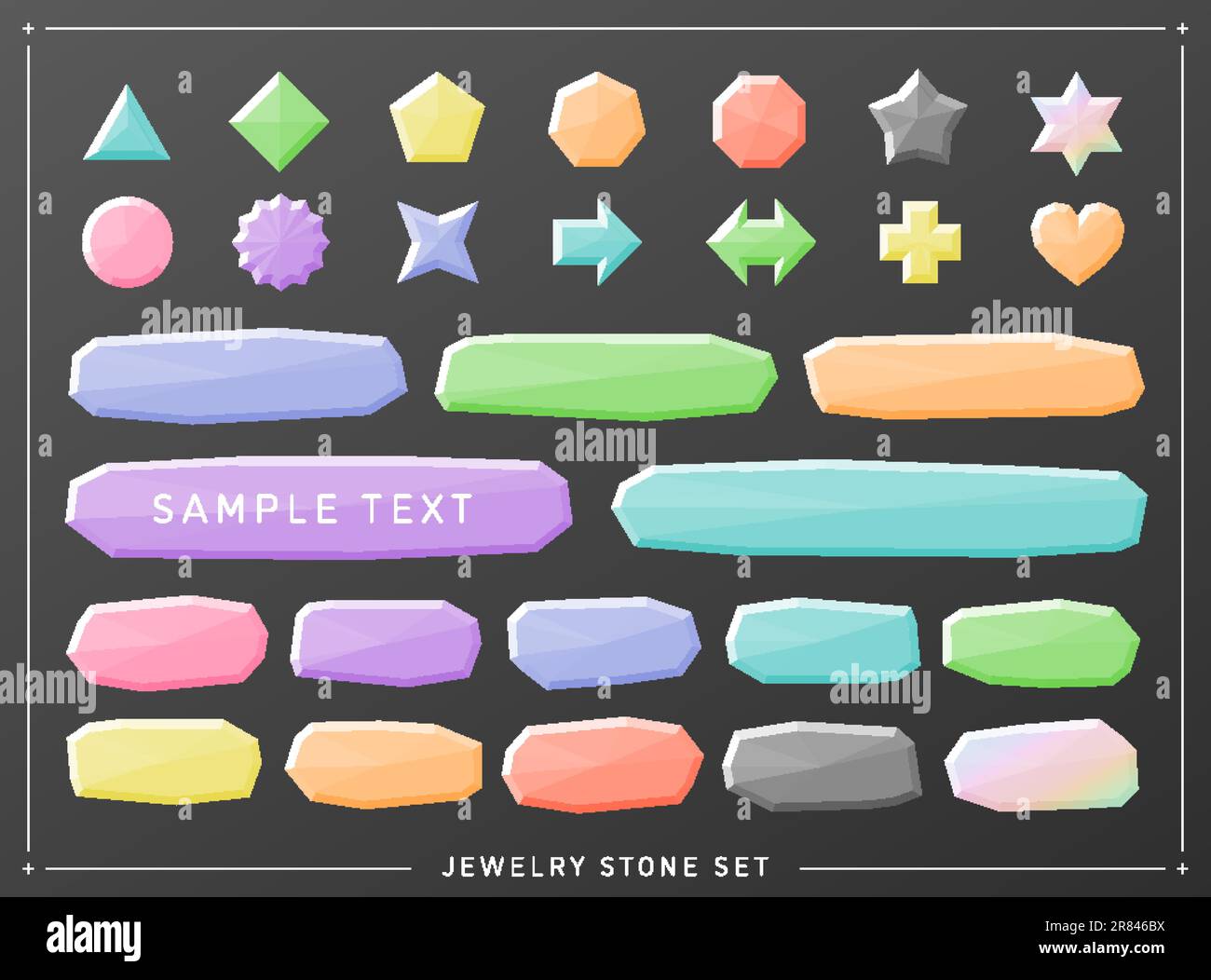 various shapes of jewelry graphic material. Vector data that is easy to ...