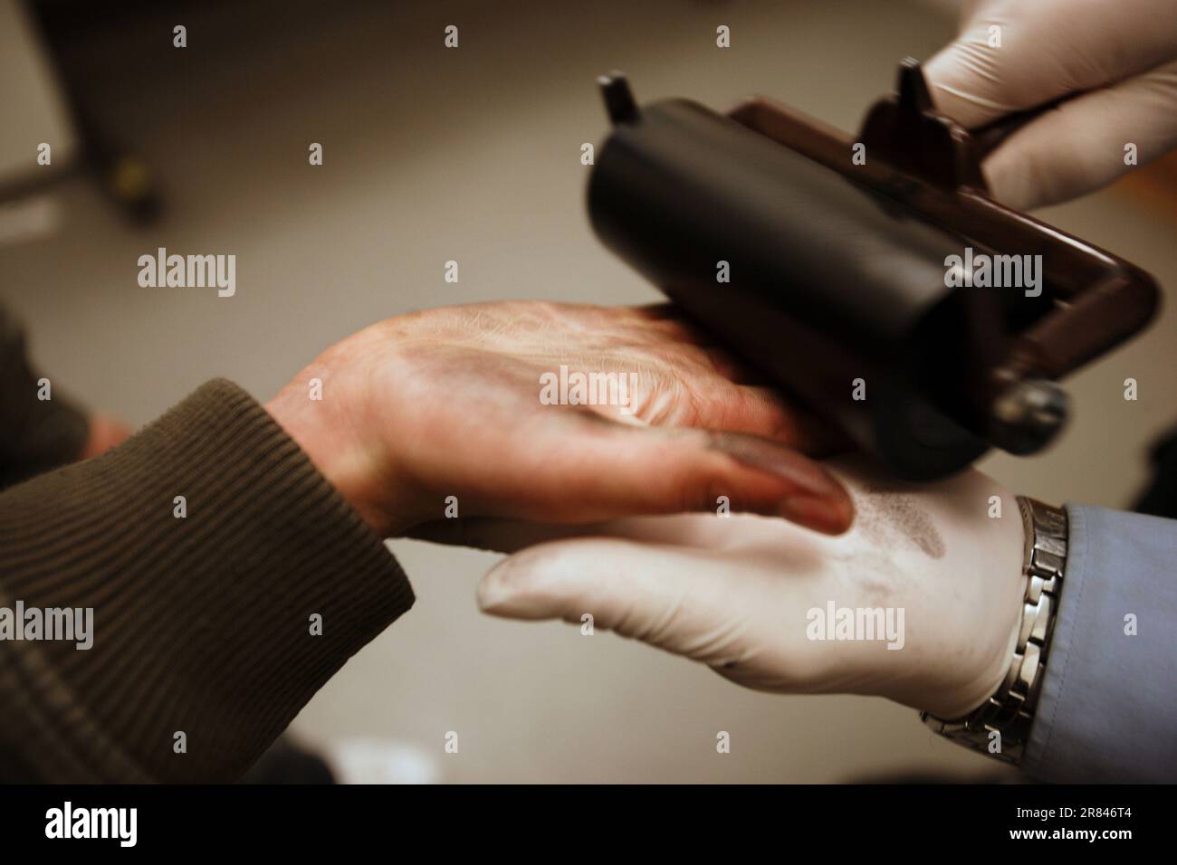 Fingerprint officer hi-res stock photography and images - Alamy
