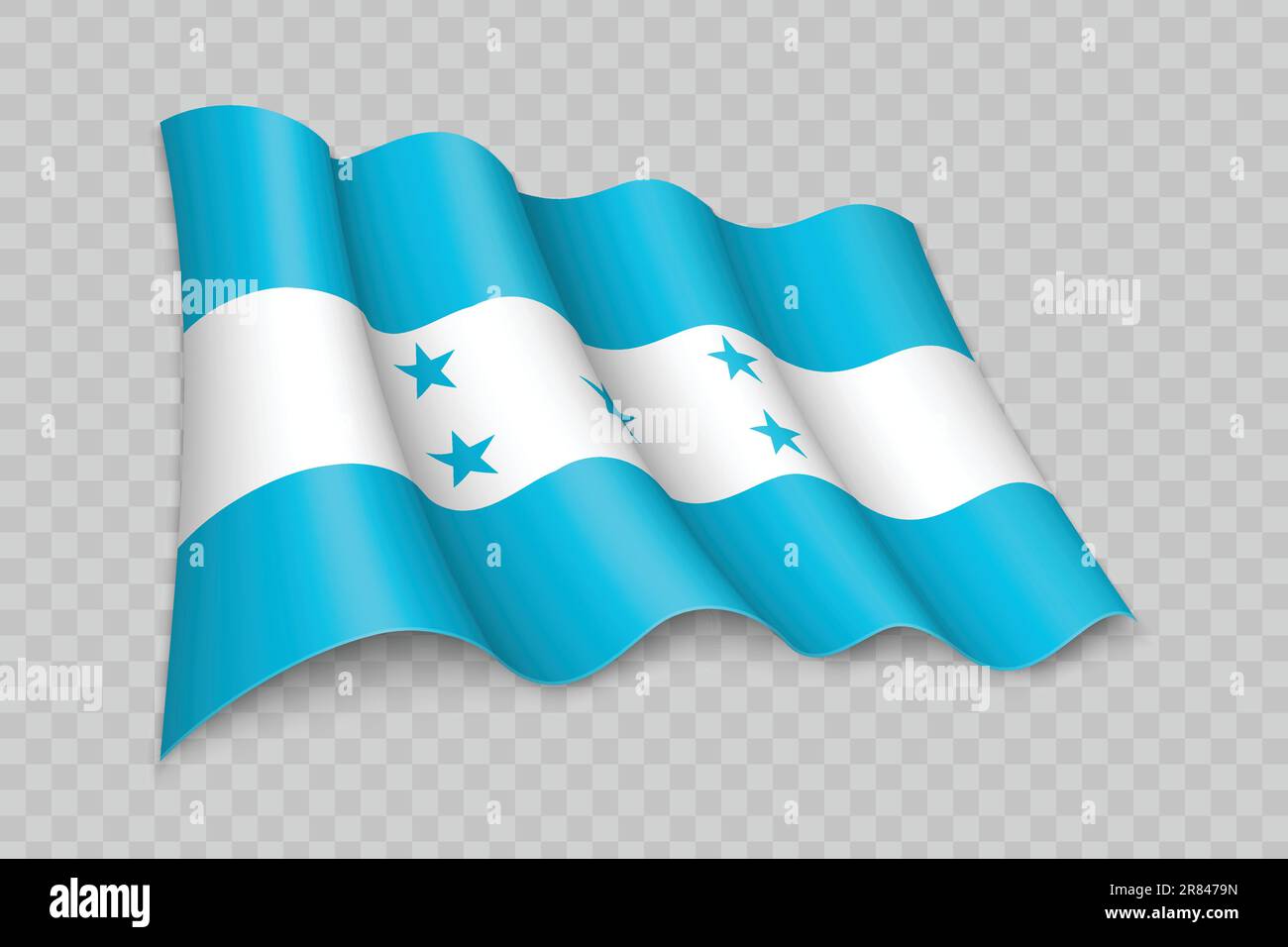 3D Realistic waving Flag of Honduras on transparent background Stock Vector Image & Art - Alamy