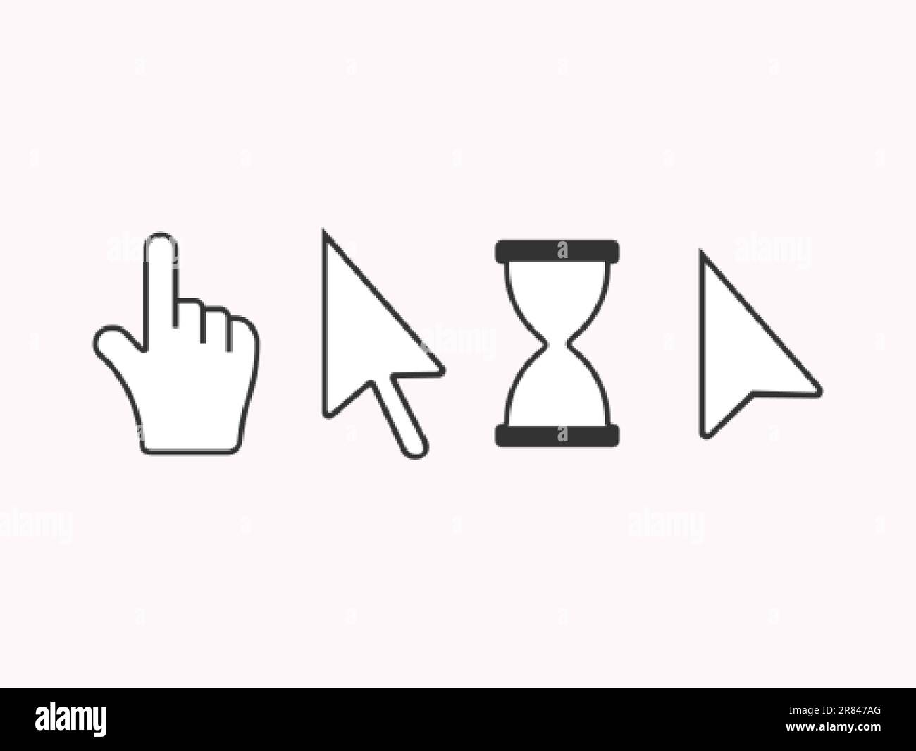 Desktop Computer Mouse Cursors Laptop Pc Pointer Icons Stock Vector Image And Art Alamy