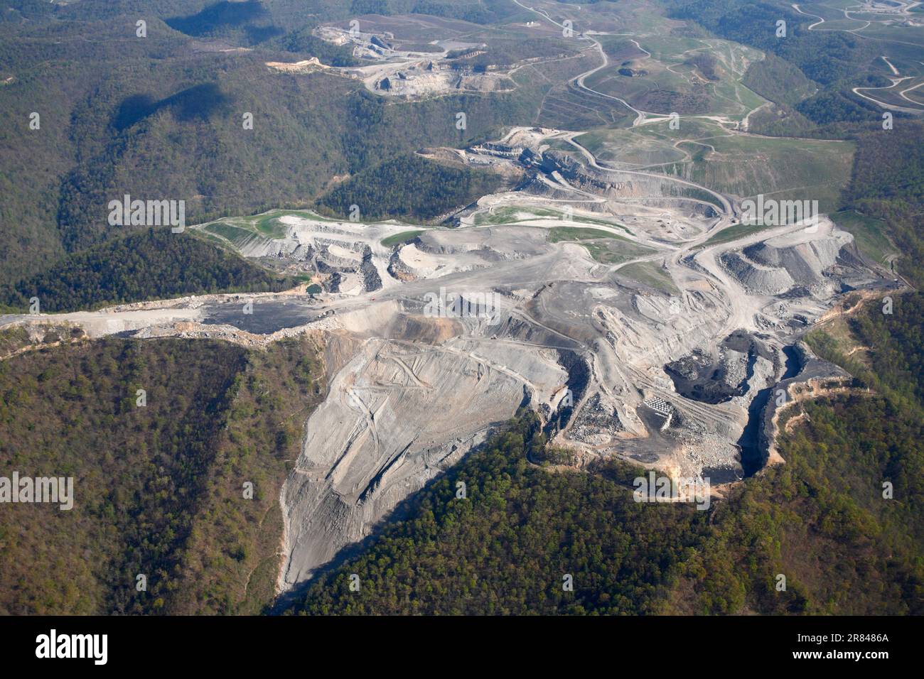 Aerial view of MTR coal mining Stock Photo - Alamy