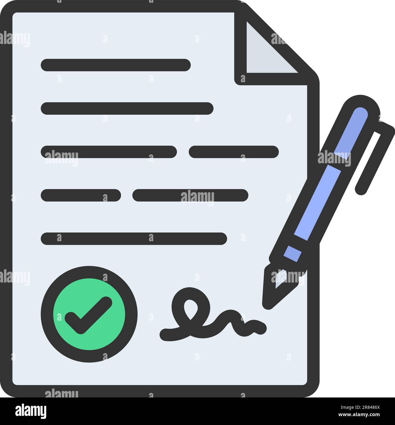 Contract icon vector image Stock Vector Image & Art - Alamy