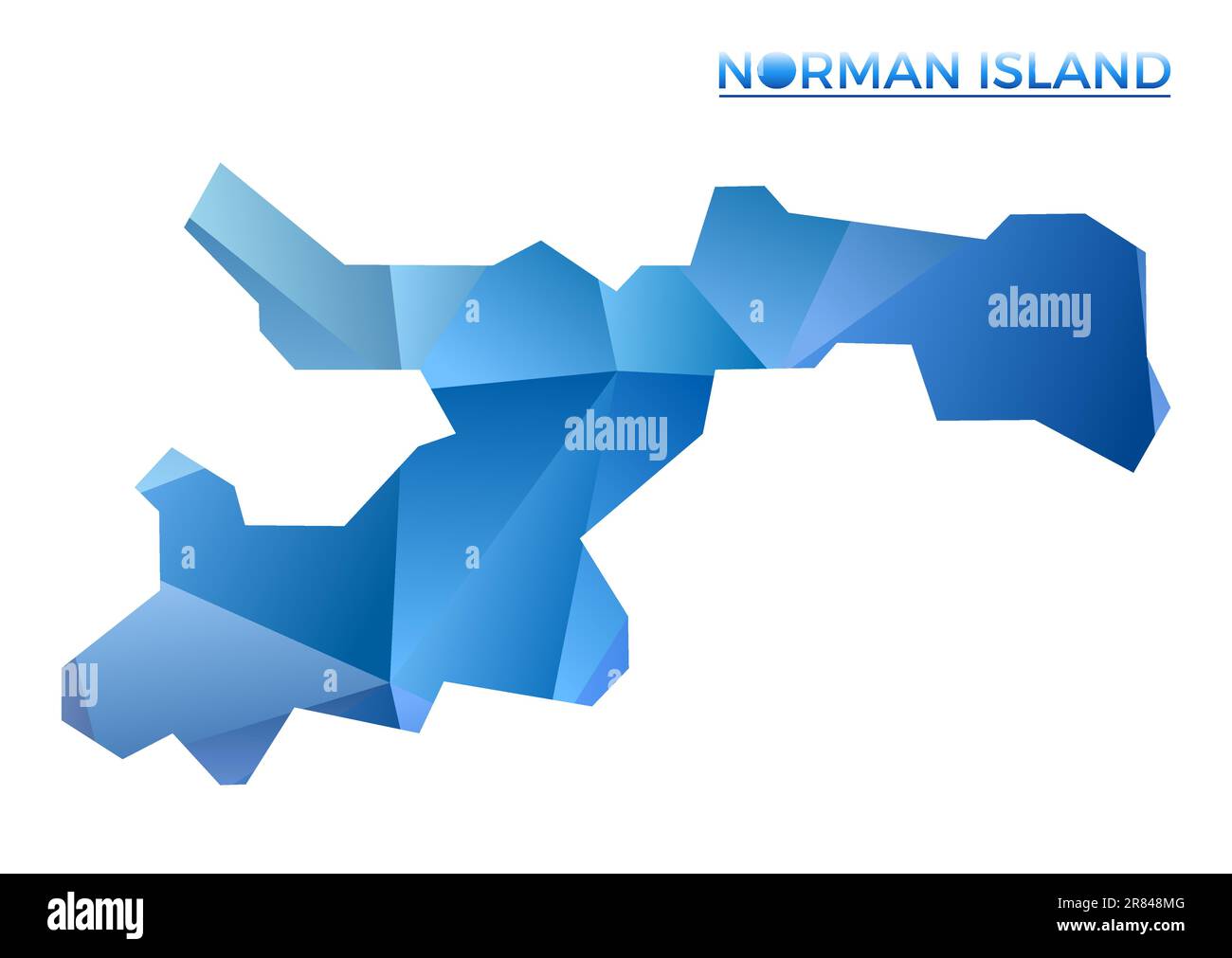 Vector polygonal Norman Island map. Vibrant geometric island in low ...