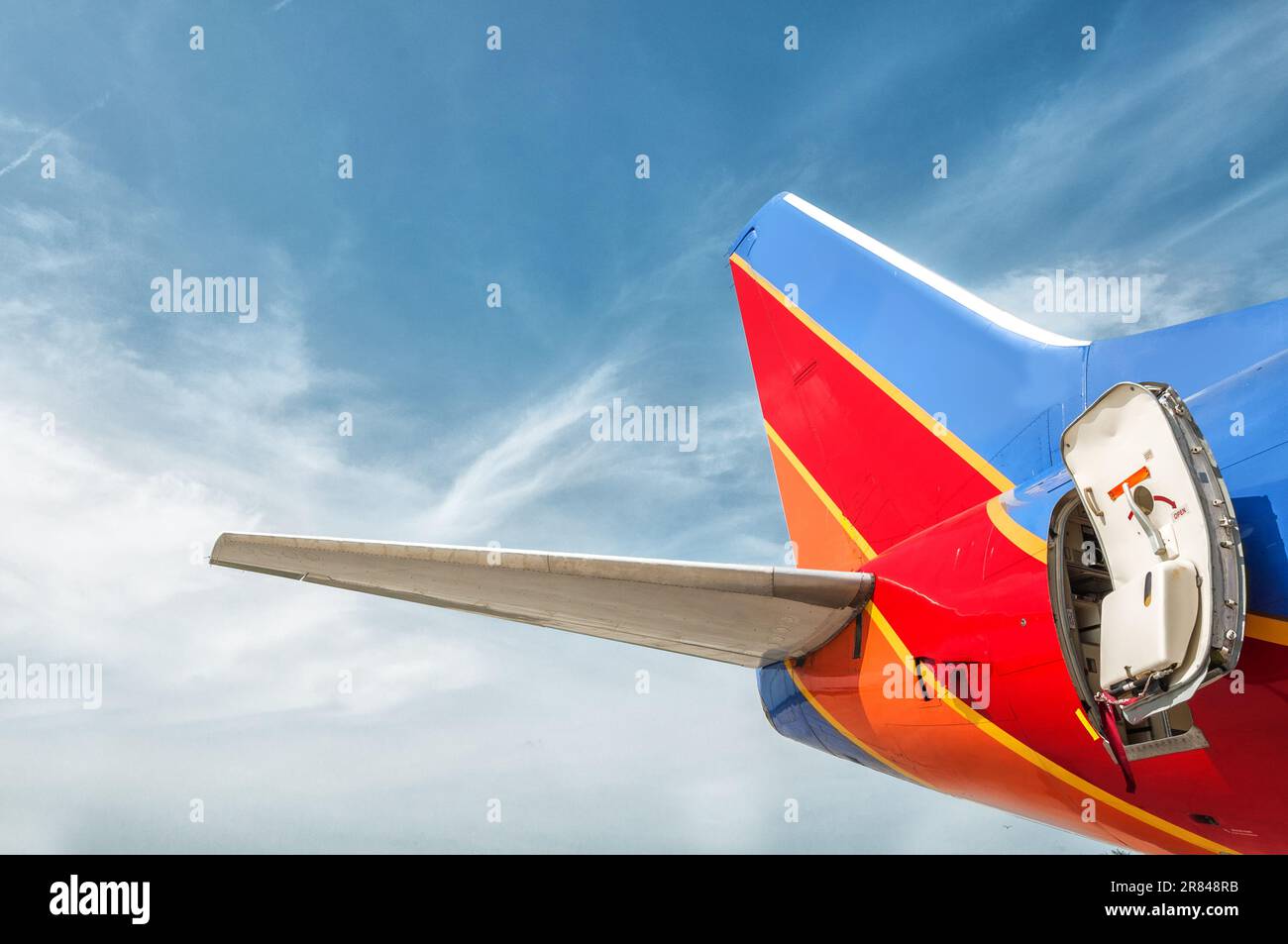SouthWest Aircraft tail airplane for maintenance Stock Photo - Alamy