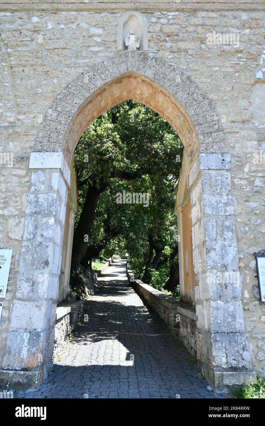 Entrance of the Monastery of San Benedetto in Subiaco, a medieval ...