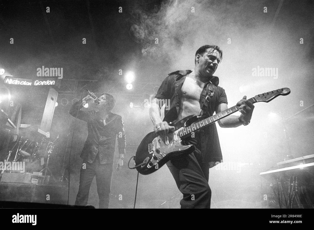 Nick Sanderson and Rob Marche of Earl Brutus playing at Reading ...