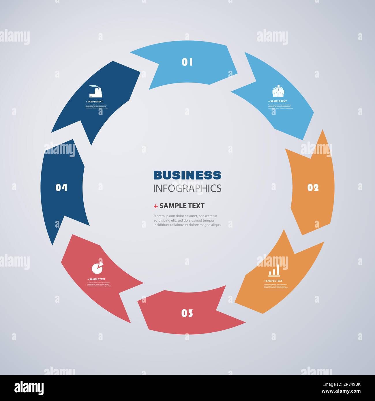 Minimal Modern Style Infographics Timeline Design with Arrows Stock ...