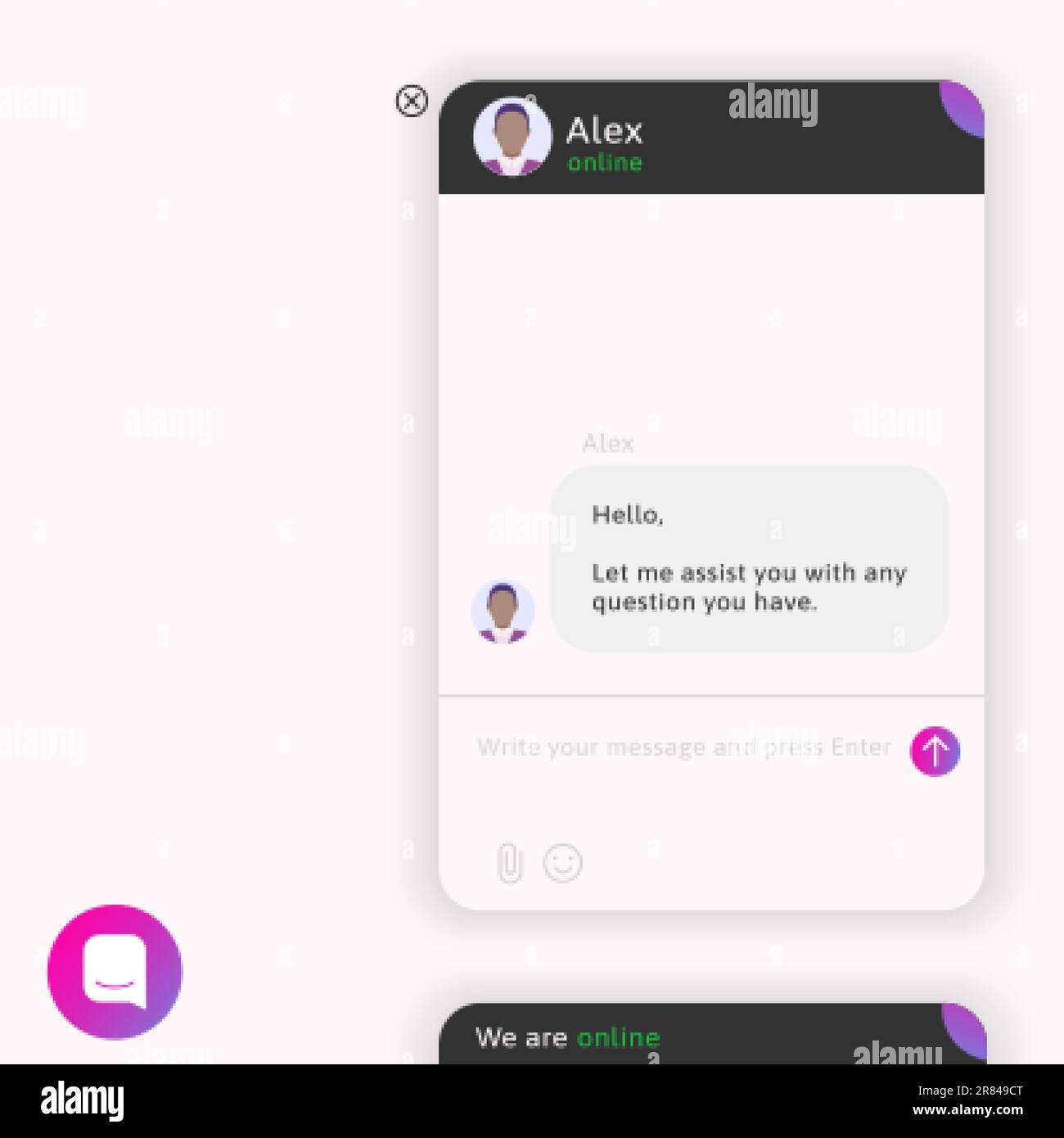 Chatbot window hi-res stock photography and images - Alamy