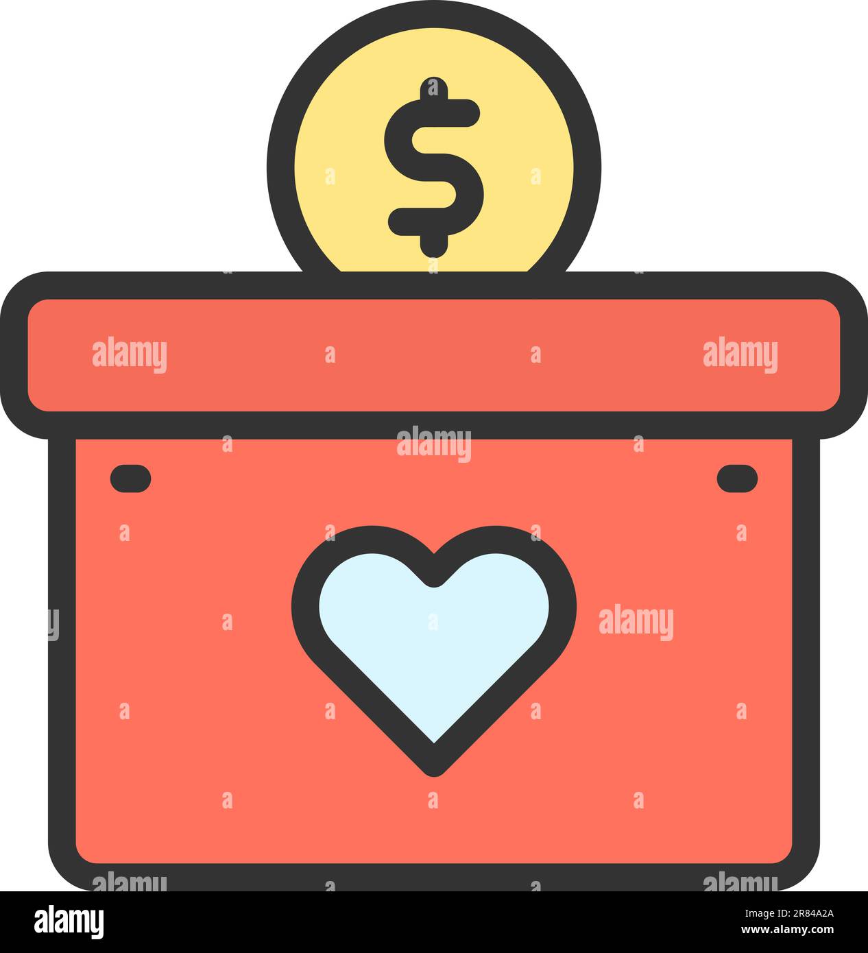 Donation icon vector image Stock Vector Image & Art - Alamy