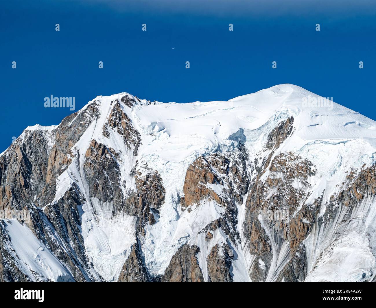 View of the Mont Blank Peak Stock Photo - Alamy