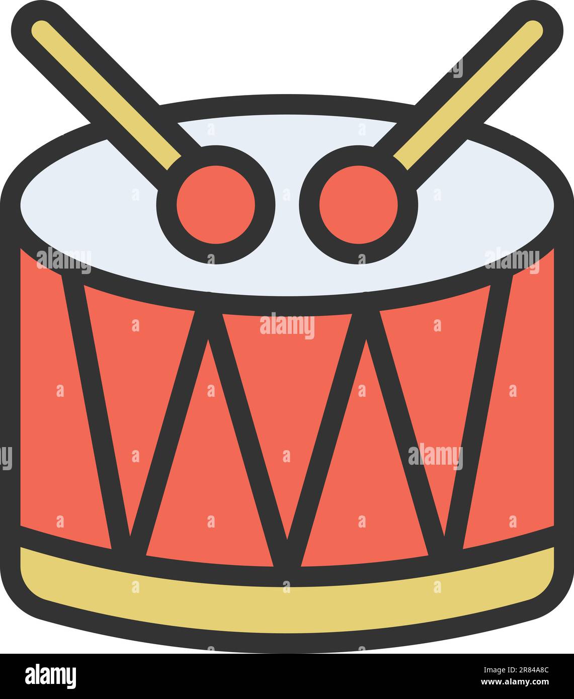 Drum icon vector image Stock Vector Image & Art - Alamy