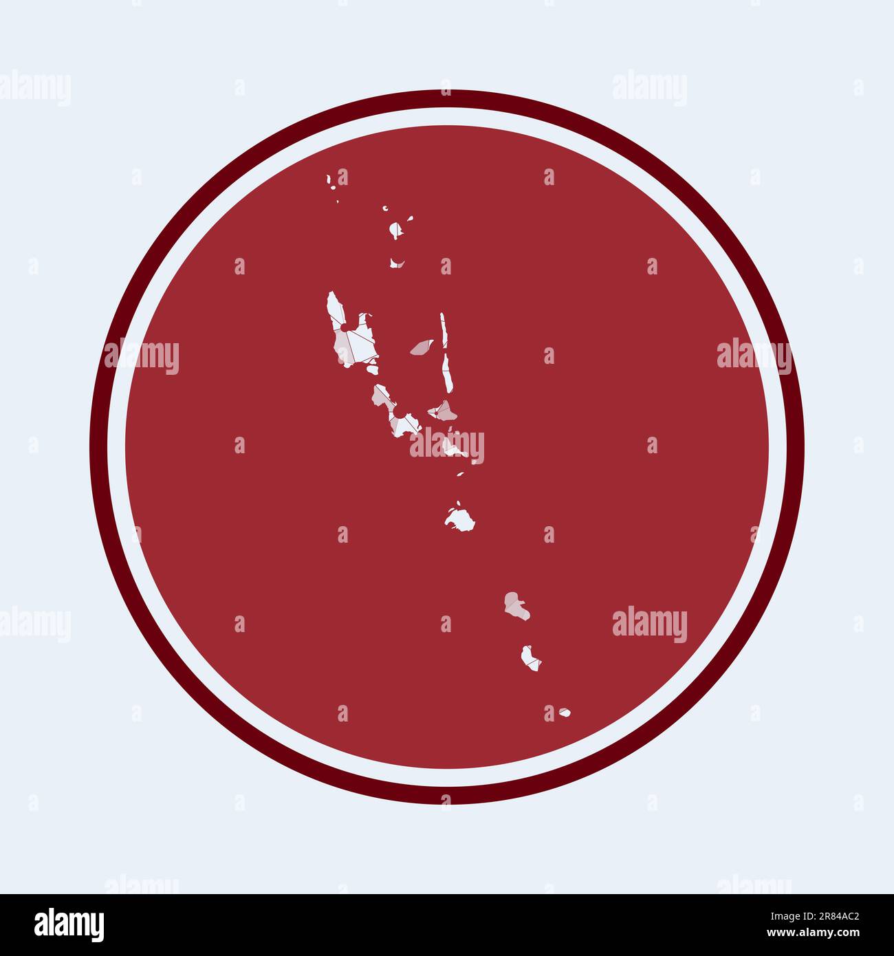 Vanuatu icon. Trendy tech logo of the country. Geometric mesh round ...