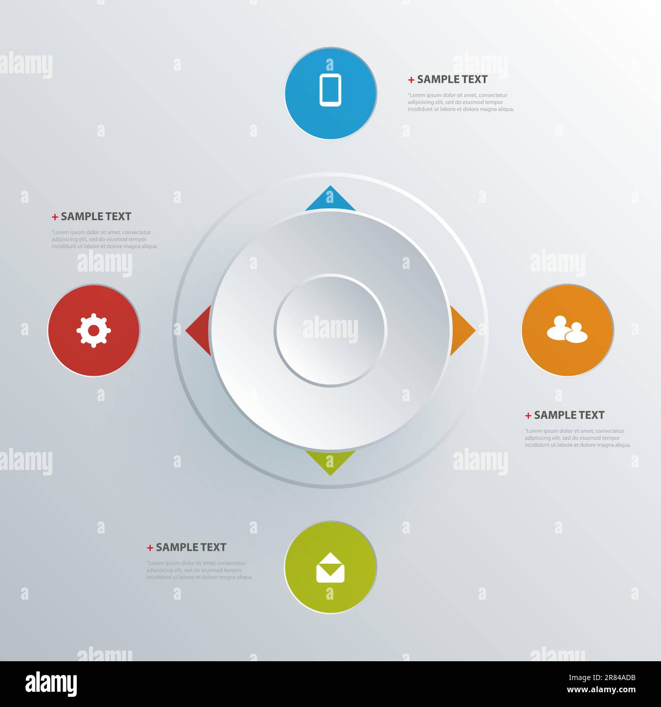 Four section arrow hi-res stock photography and images - Alamy