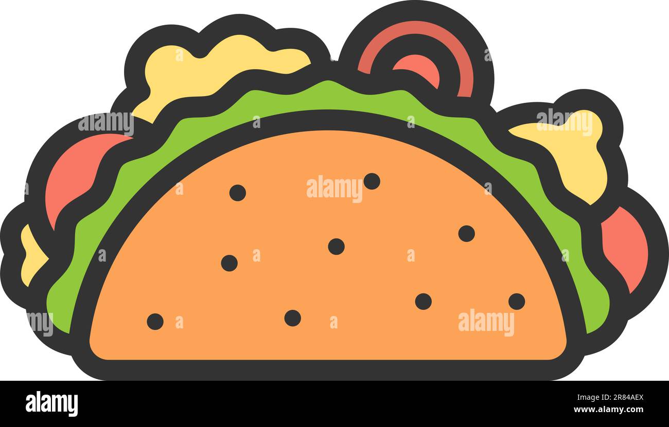 Taco icon vector image Stock Vector Image & Art - Alamy
