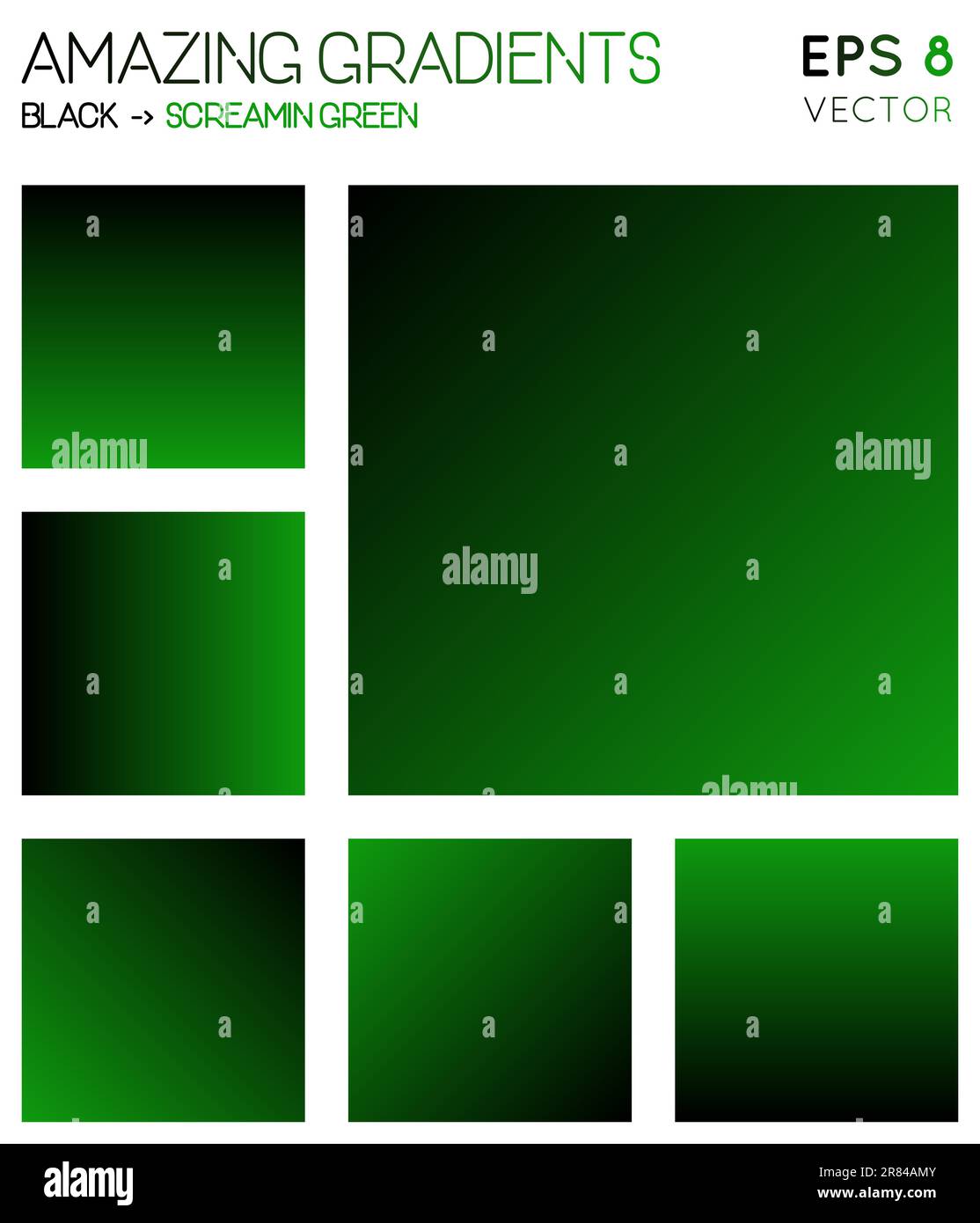 Colorful gradients in black, screaming green color tones. Adorable ...