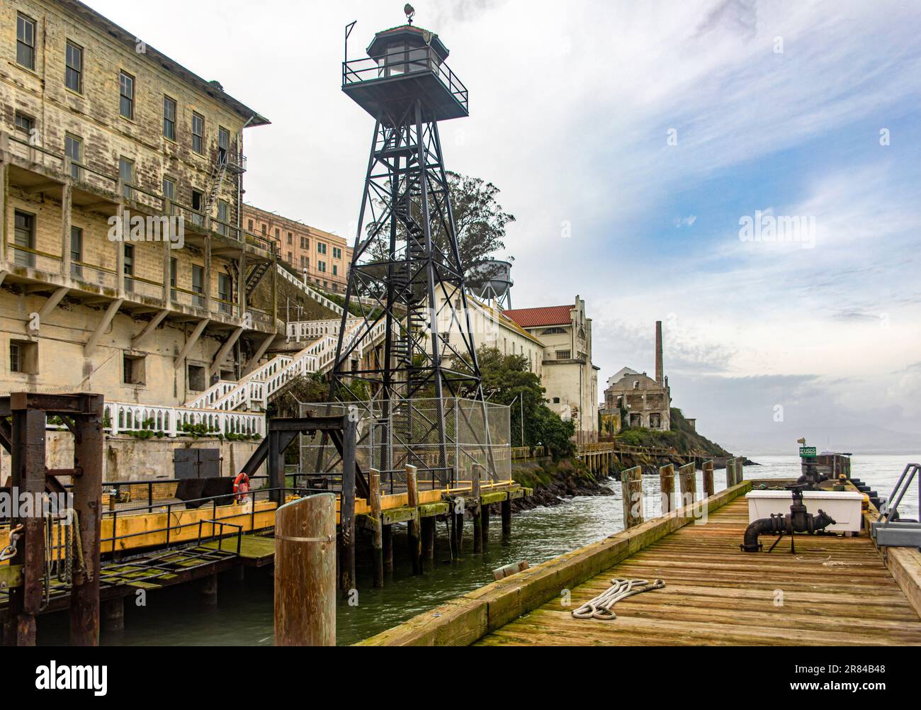 The pier and the access to the famous federal maximum security prison ...