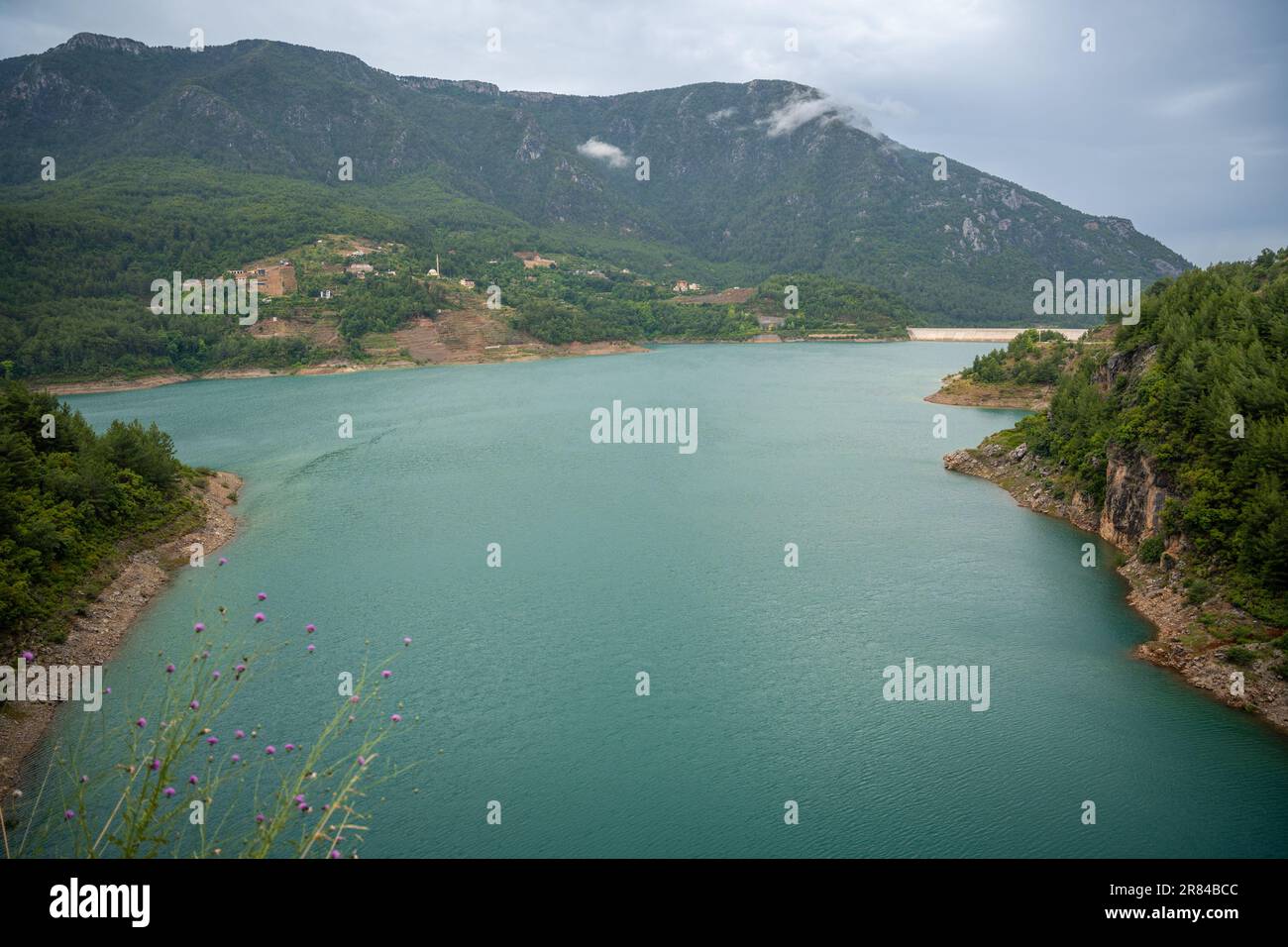 View of Dam on Dimcay River in Alanya region. Famous local place, the ...