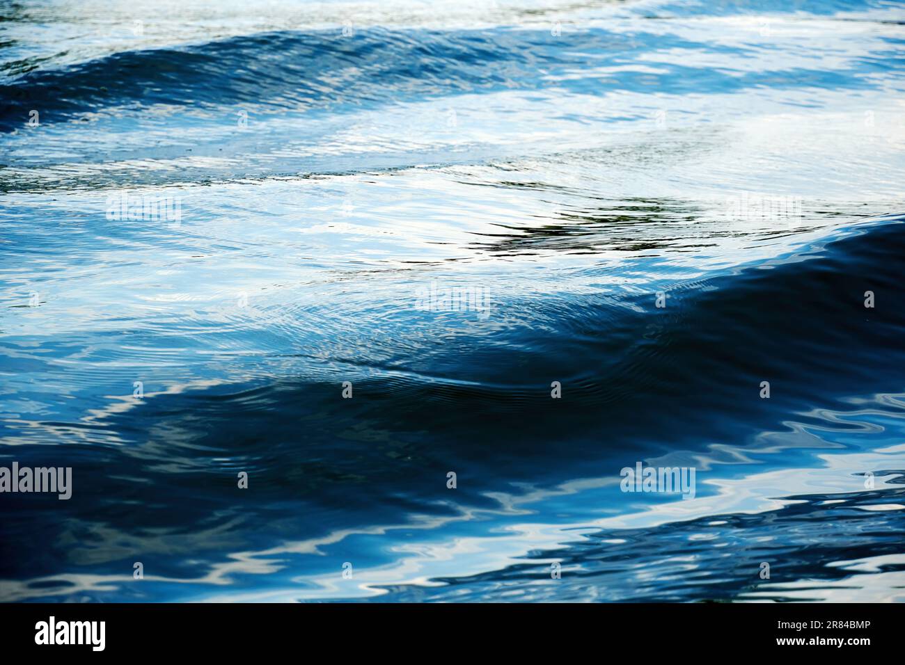 Dark blue water wave backgrounds with light and shadows. Abstract ...
