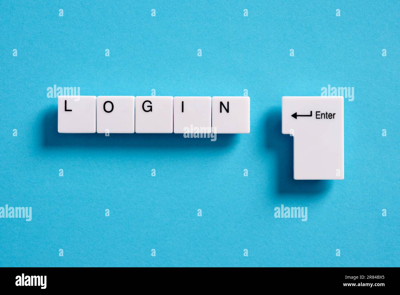 Entry to a website or an account on the internet concept. Computer ...