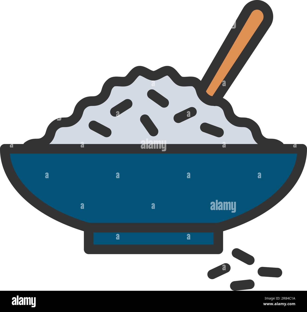 Rice icon vector image Stock Vector Image & Art - Alamy