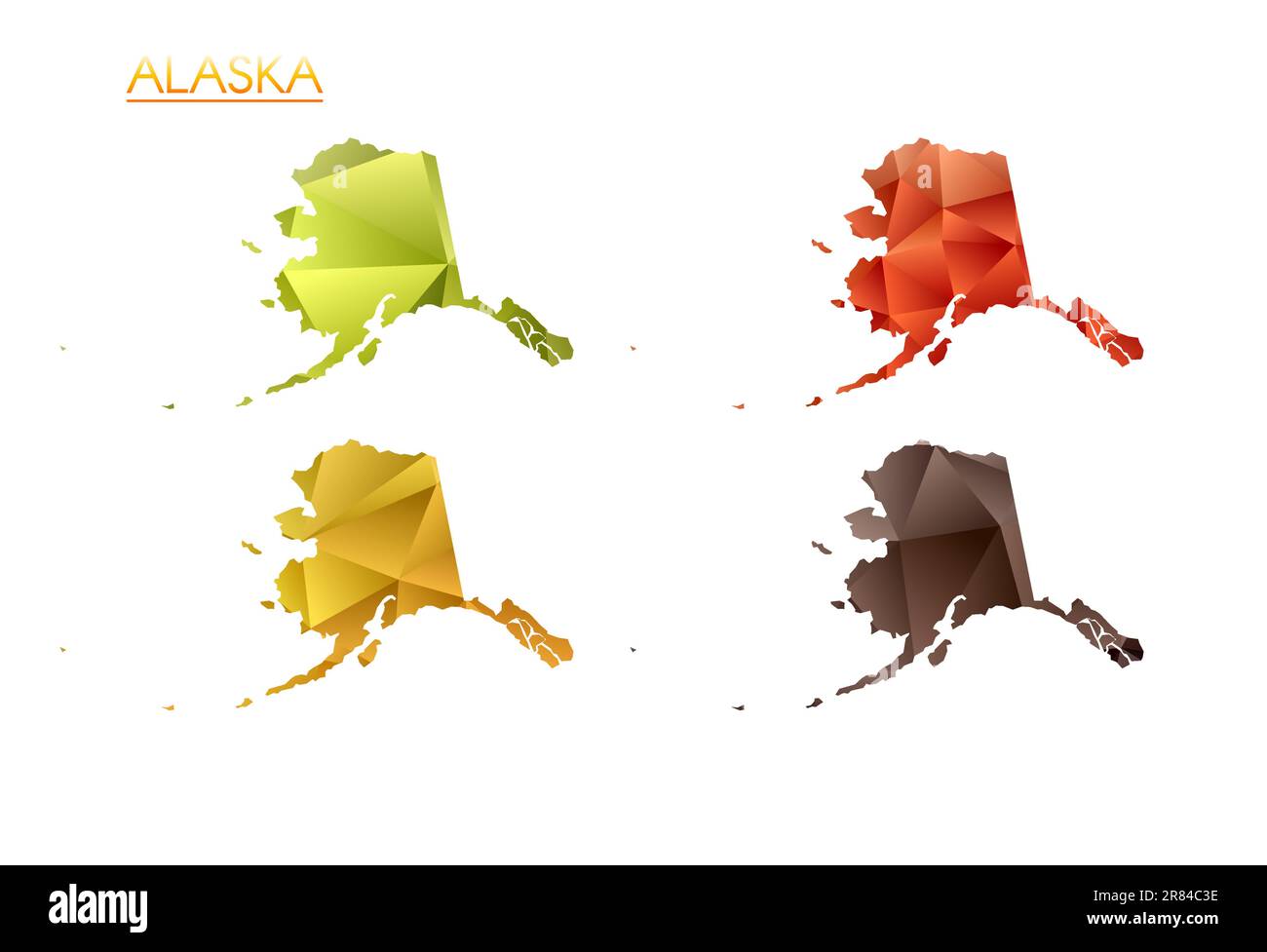 Alaska triangle map hi-res stock photography and images - Alamy