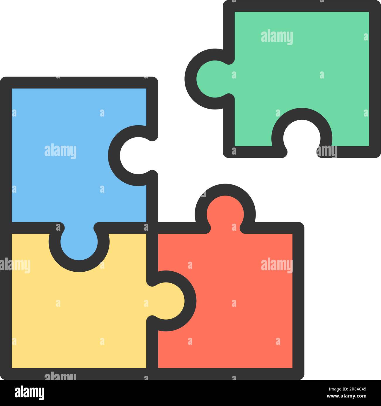Puzzle icon vector image Stock Vector Image & Art - Alamy