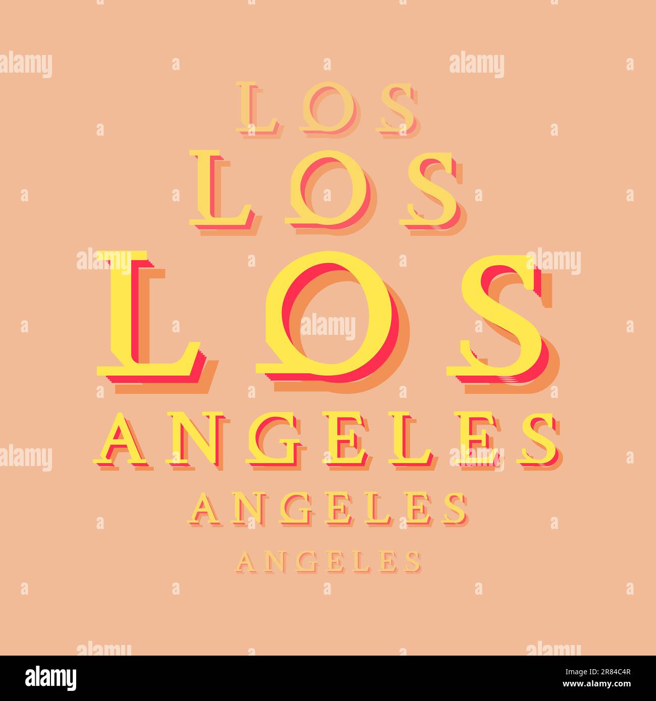 Los Angeles repeat word message Stock Vector Image & Art - Alamy