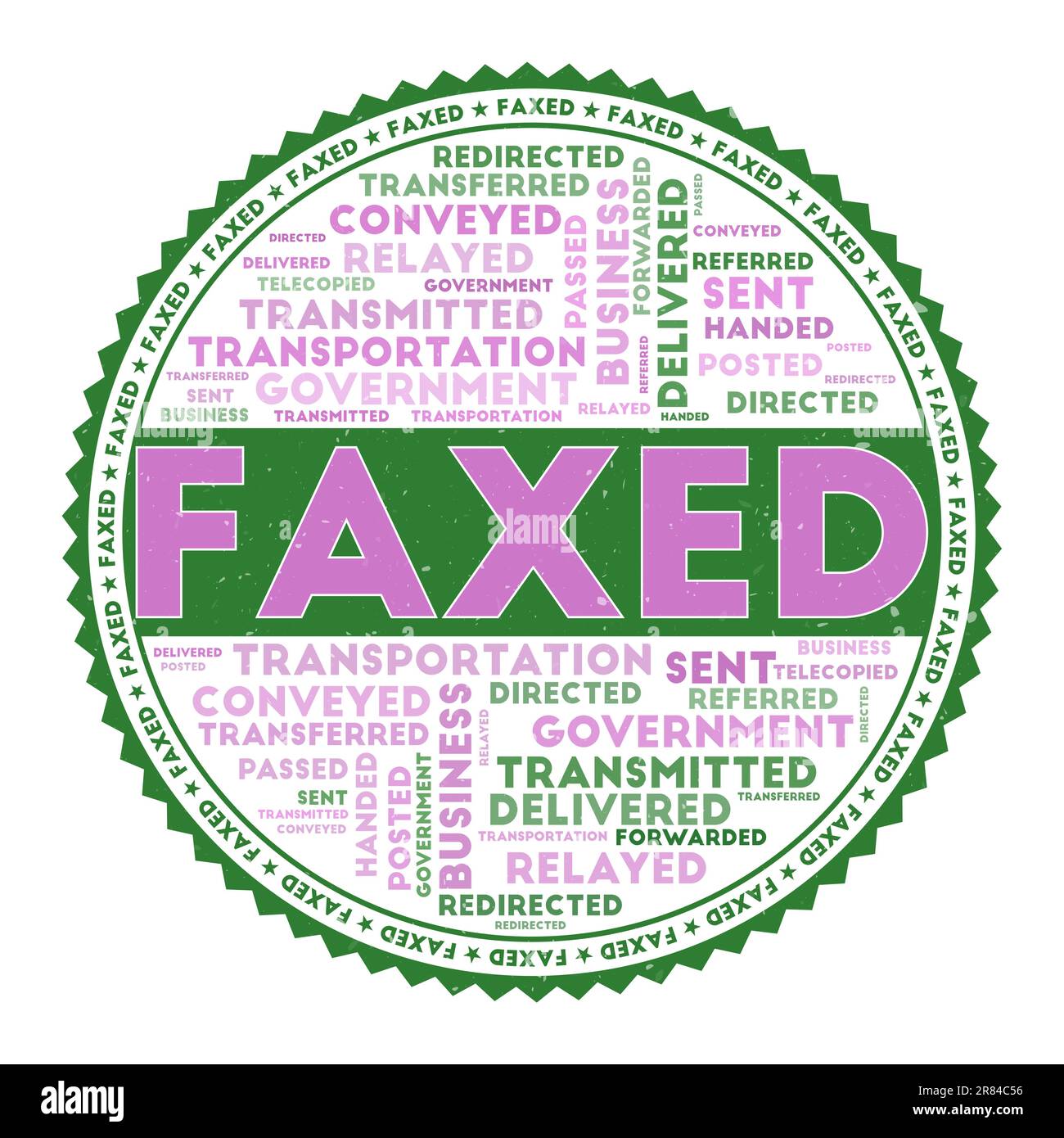 FAXED word image. Faxed concept with word clouds and round text. Nice ...