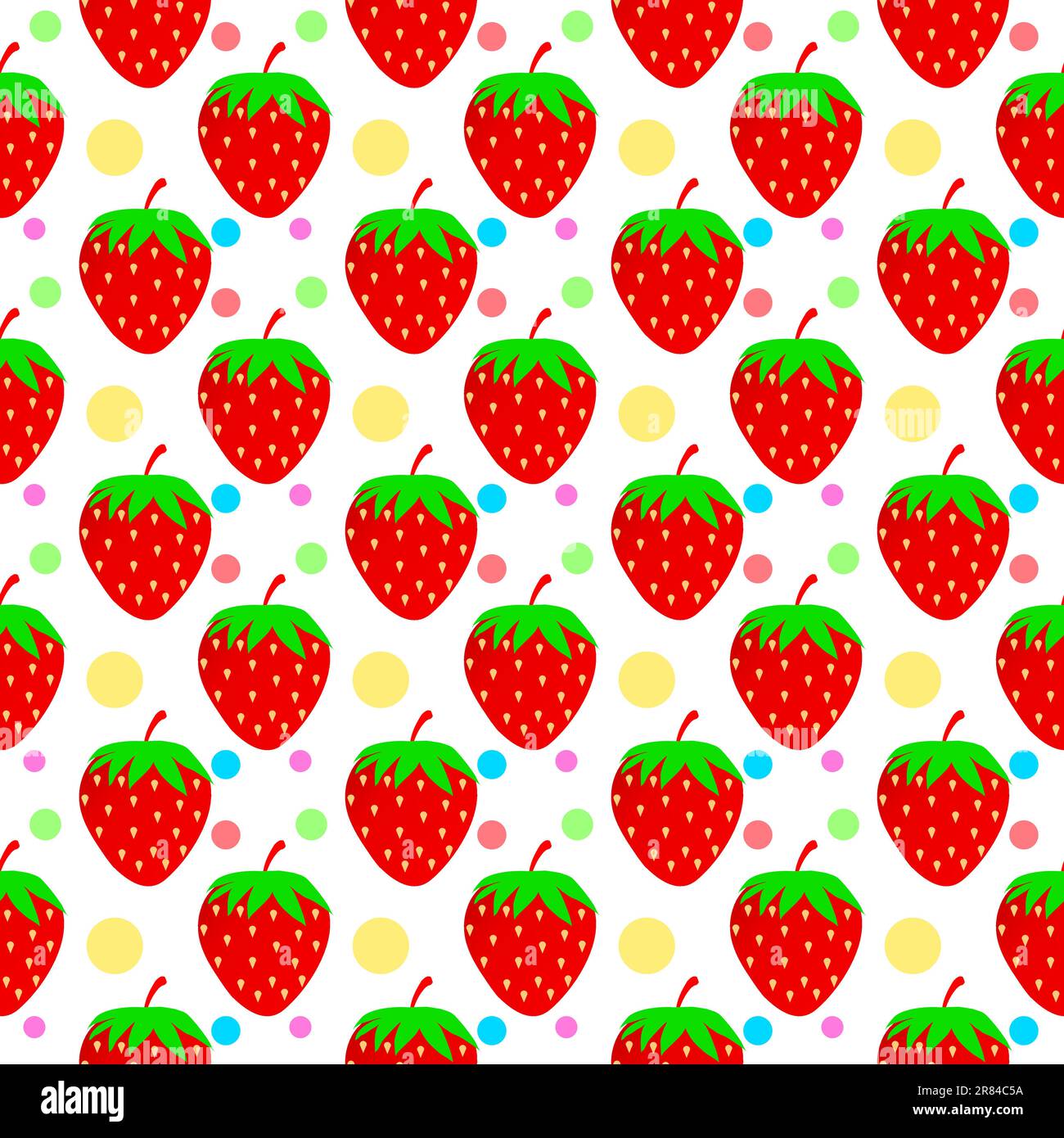 strawberry fabric pattern illustration vector Stock Vector Image & Art ...