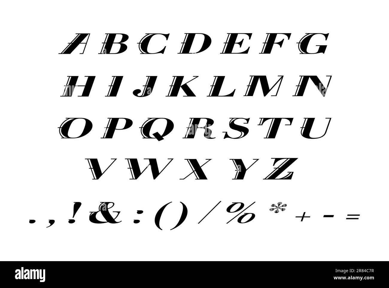 Black italic modern alphabet set Stock Vector Image & Art - Alamy