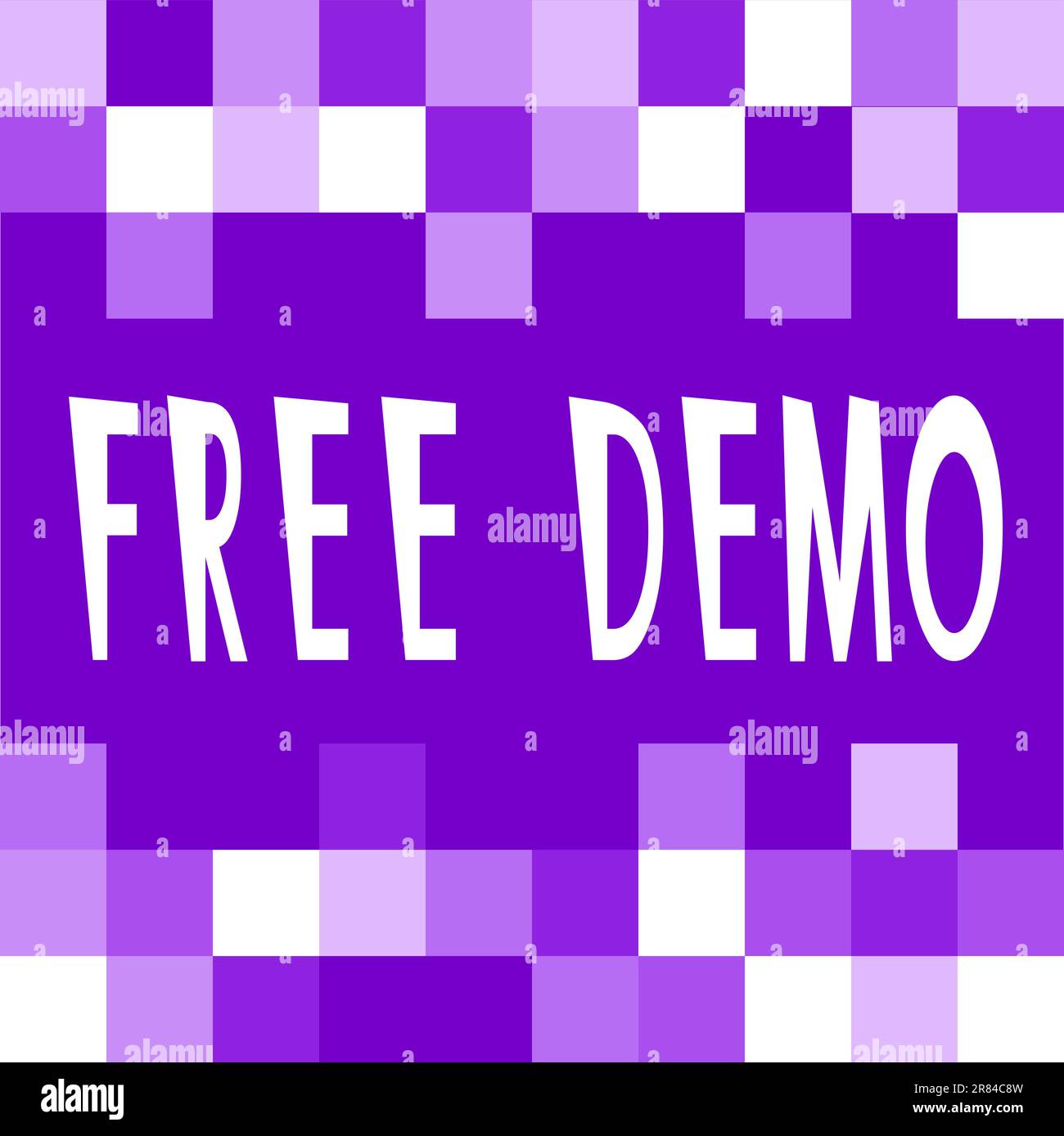 Free demo purple promotional banner Stock Vector Image & Art - Alamy