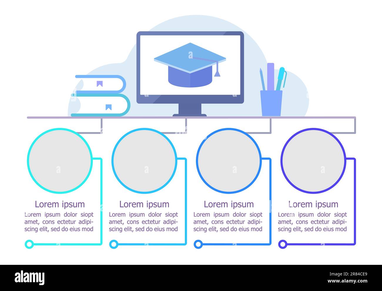 Remote education infographic chart design template Stock Vector Image ...