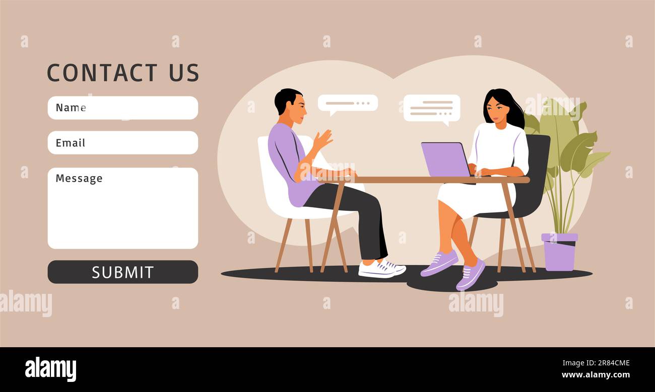 Contact us cv Stock Vector Images - Alamy