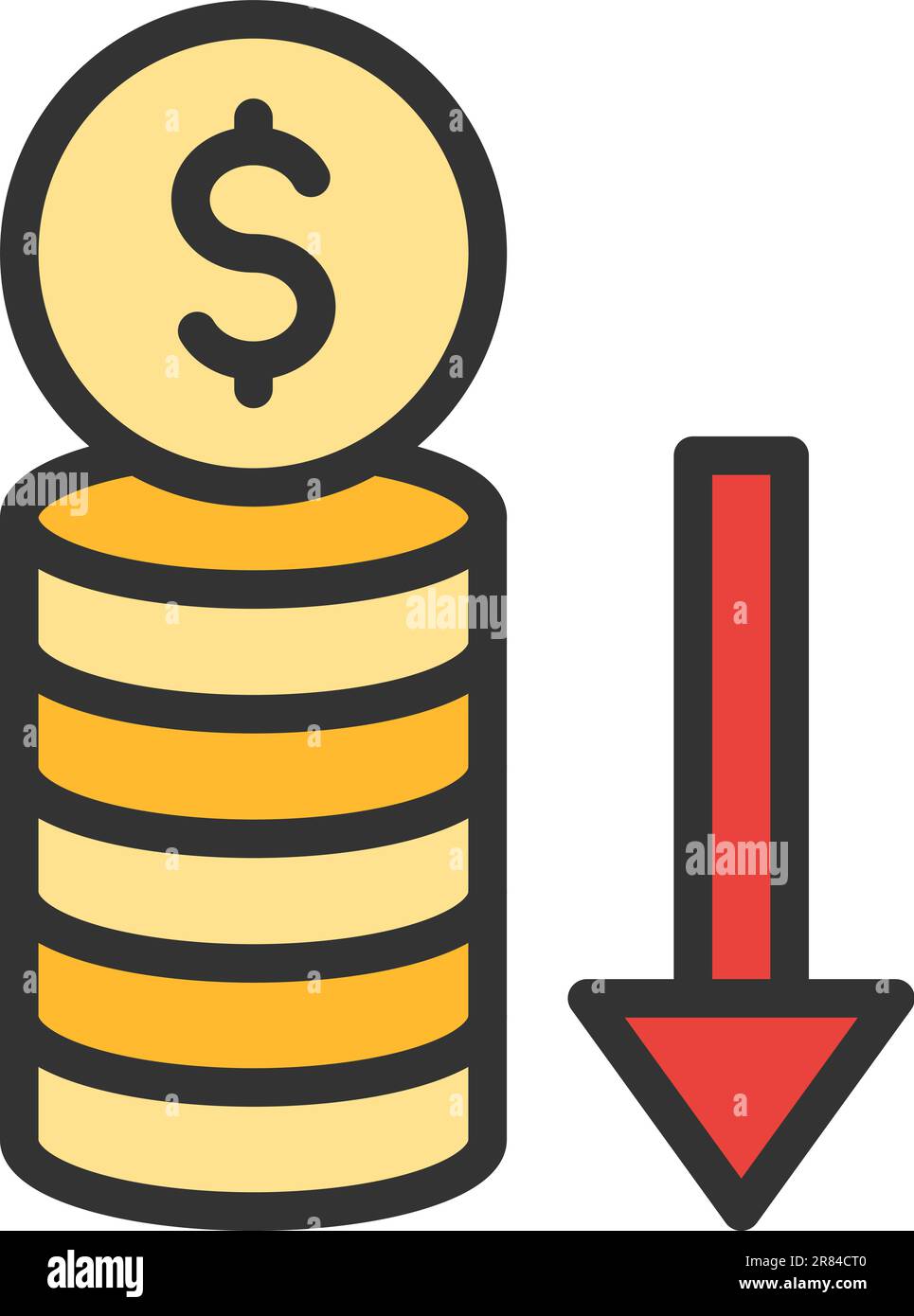 Money Loss icon vector image Stock Vector Image & Art - Alamy