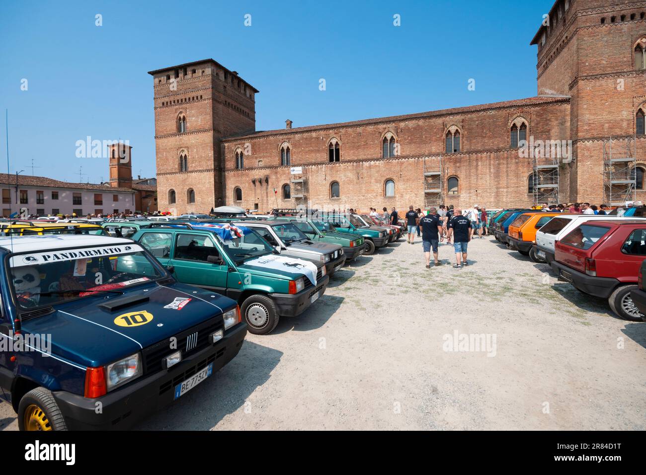 Italy, Lombardy, Pandino, Meeting of Car Fiat Panda called Panda a ...