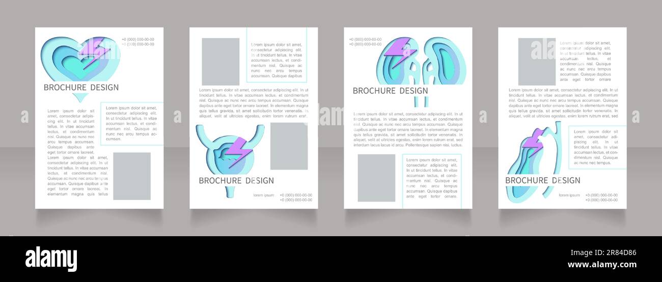 Stress and anxiety management blank brochure layout design Stock Vector ...