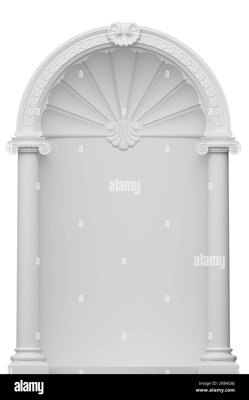 Antique classical architectural arch with a niche Stock Photo - Alamy