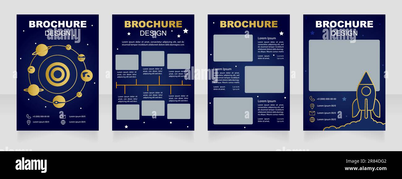 Planetary science blank brochure design Stock Vector Image & Art - Alamy