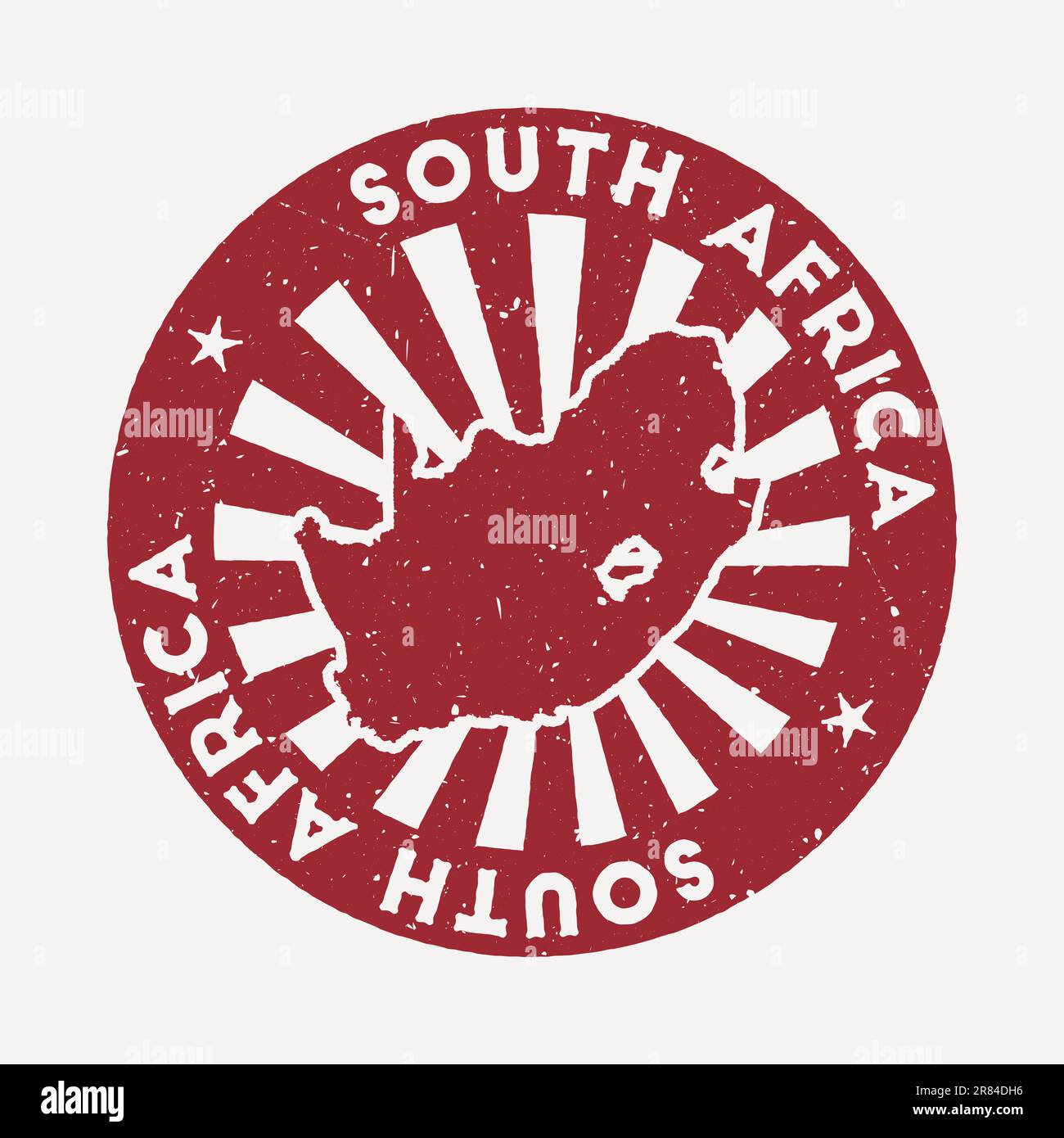 South Africa stamp. Travel red rubber stamp with the map of the country ...