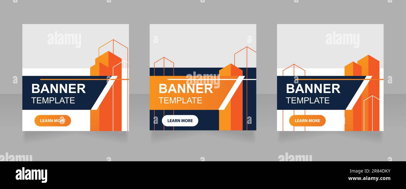 Architecture firm web banner design template Stock Vector Image & Art ...