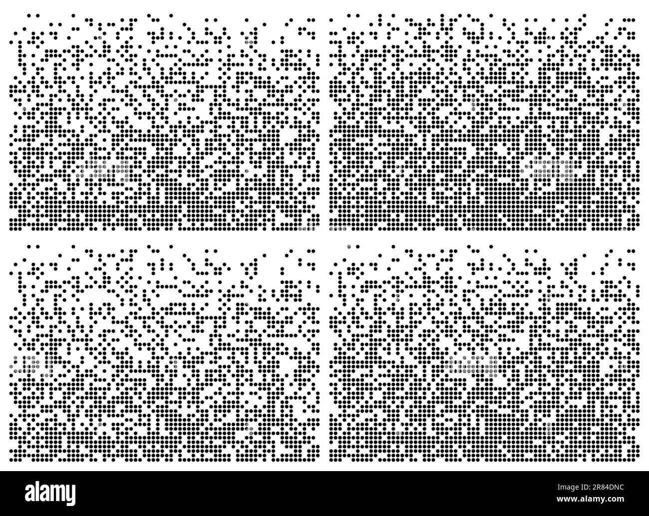 Geometric pattern of black circles on a white background.Option with an ...