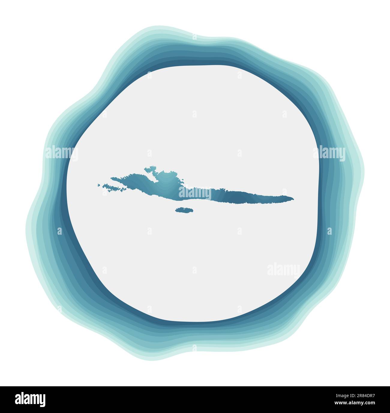 Hvar & Dalmatian Islands logo. Badge of the island. Layered circular ...