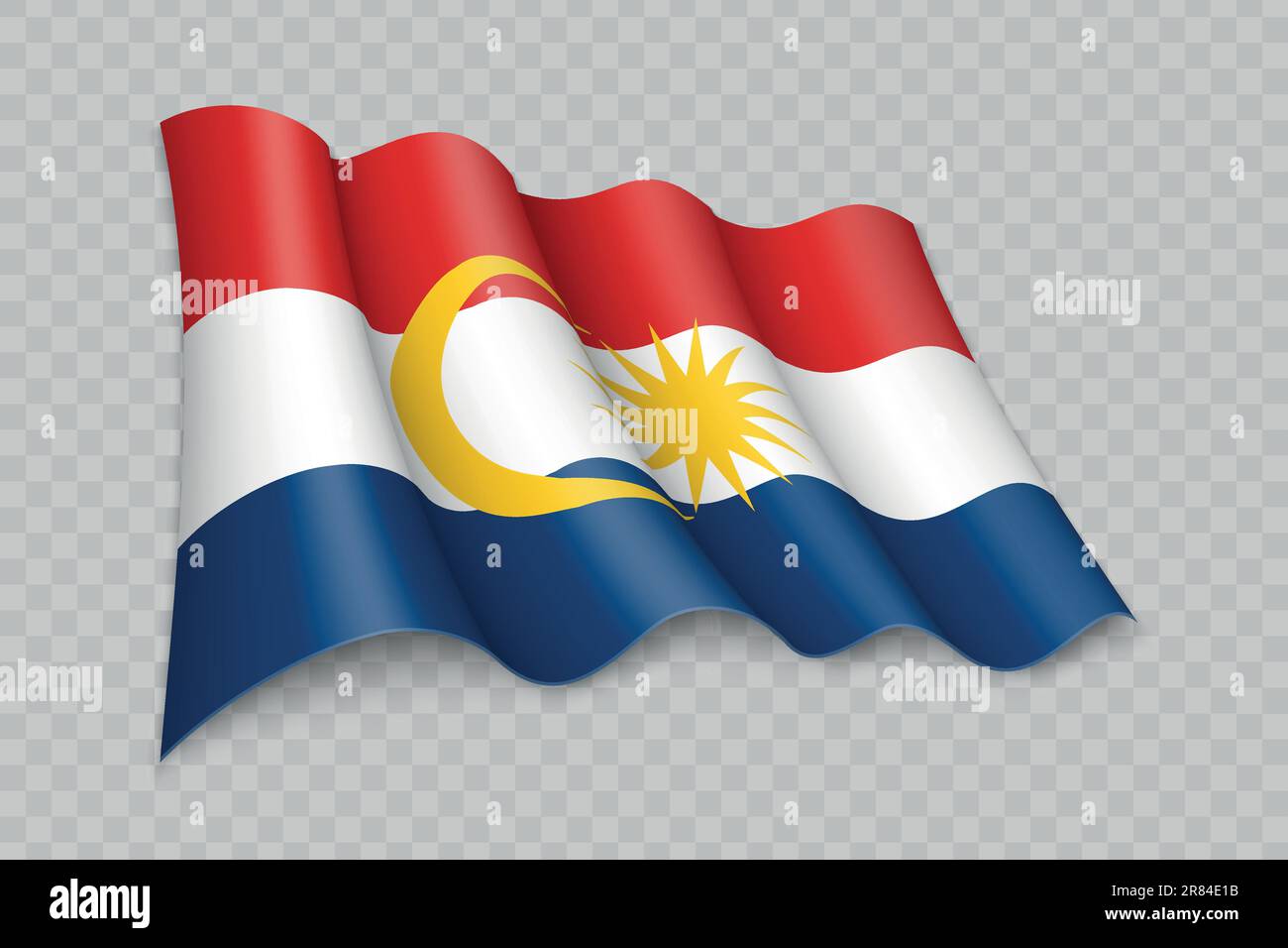 3D Realistic waving Flag of Labuan is a state of Malaysia on ...